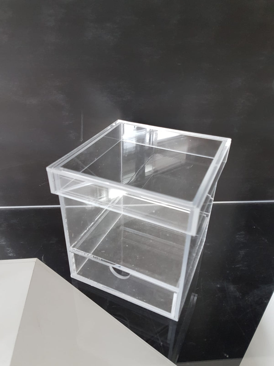 Custom 4 Rose Box With Drawer - (4.5 x 4.5 x 5 H) – NextGen Displays